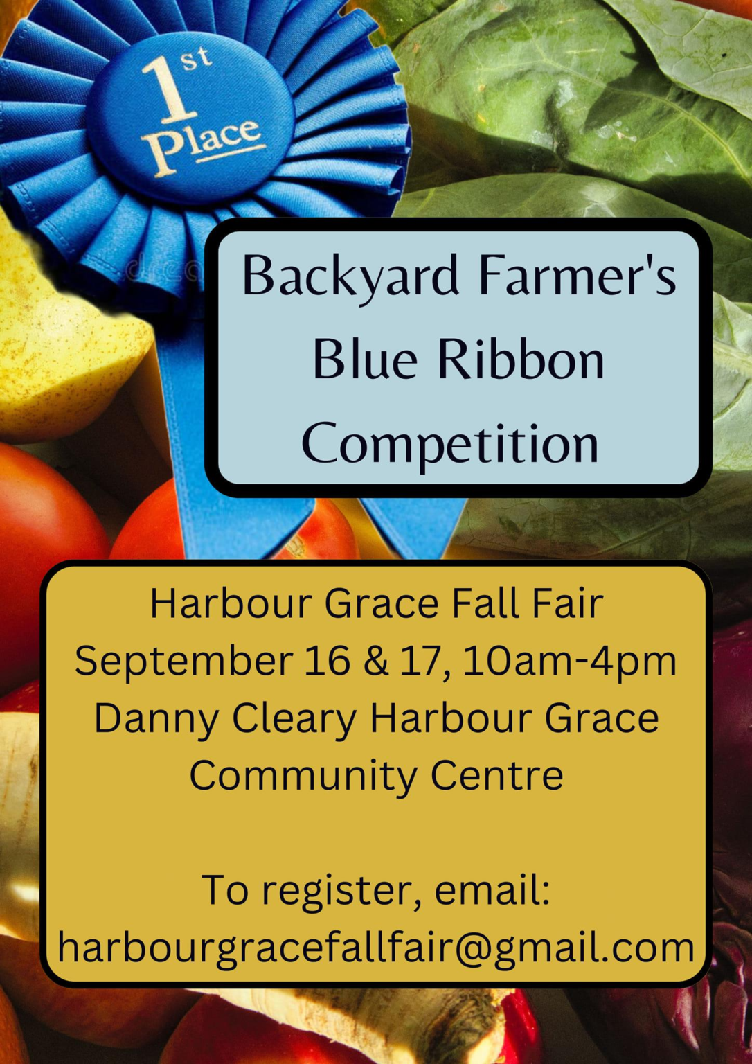Fall Fair Blue Ribbon Vegetable Competition - Harbour Grace